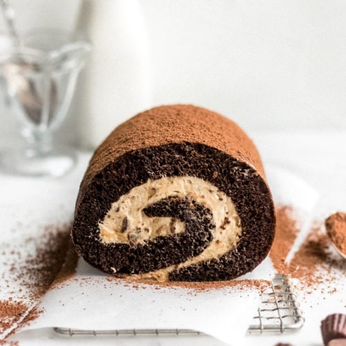 Fudgy Chocolate-Peanut Butter Cake Roll - Sarah's Day Off