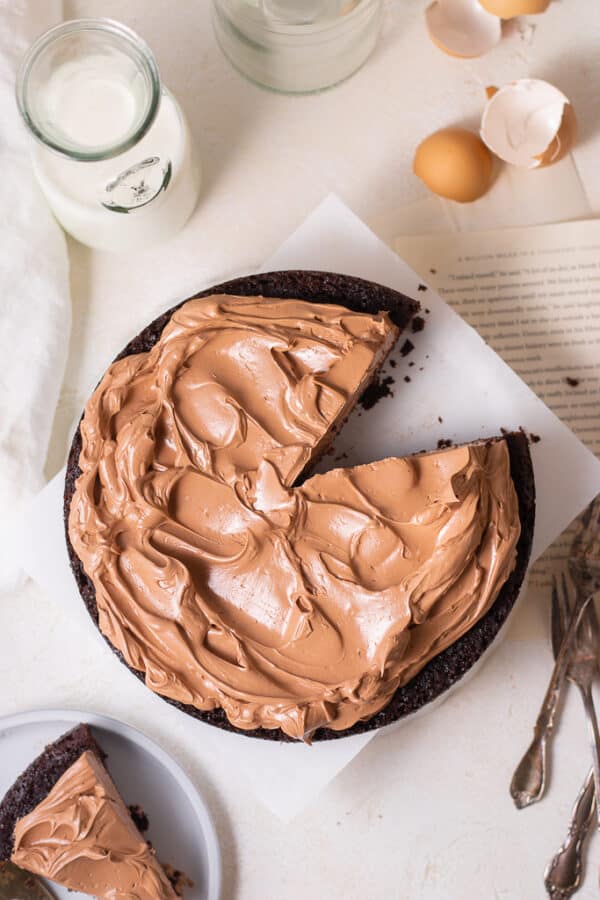 Super Moist One-Layer Chocolate Cake - Sarah's Day Off